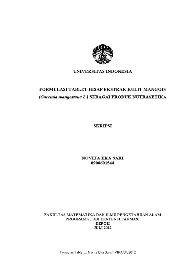 Formulasi Tablet Hisap PDF | PDF