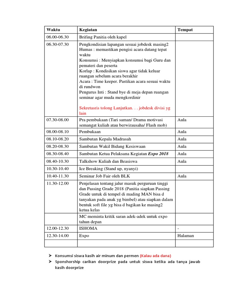 Konsep Acara Expo 2018 | PDF | Seni