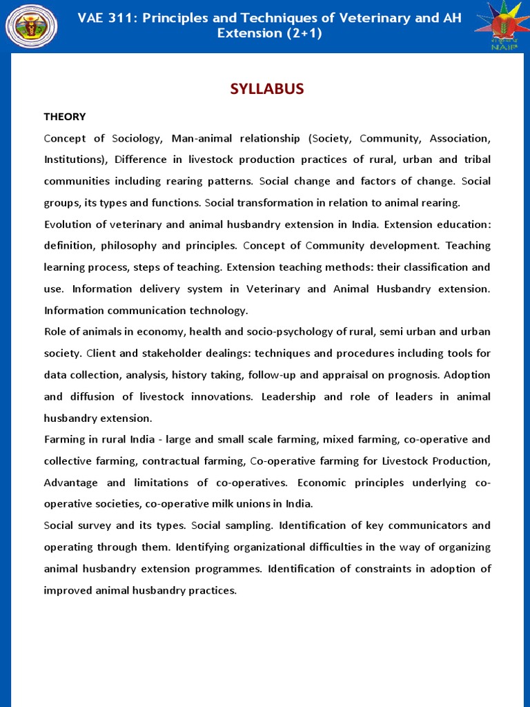 Vae 311 PDF | PDF | Livestock | Veterinary Physician