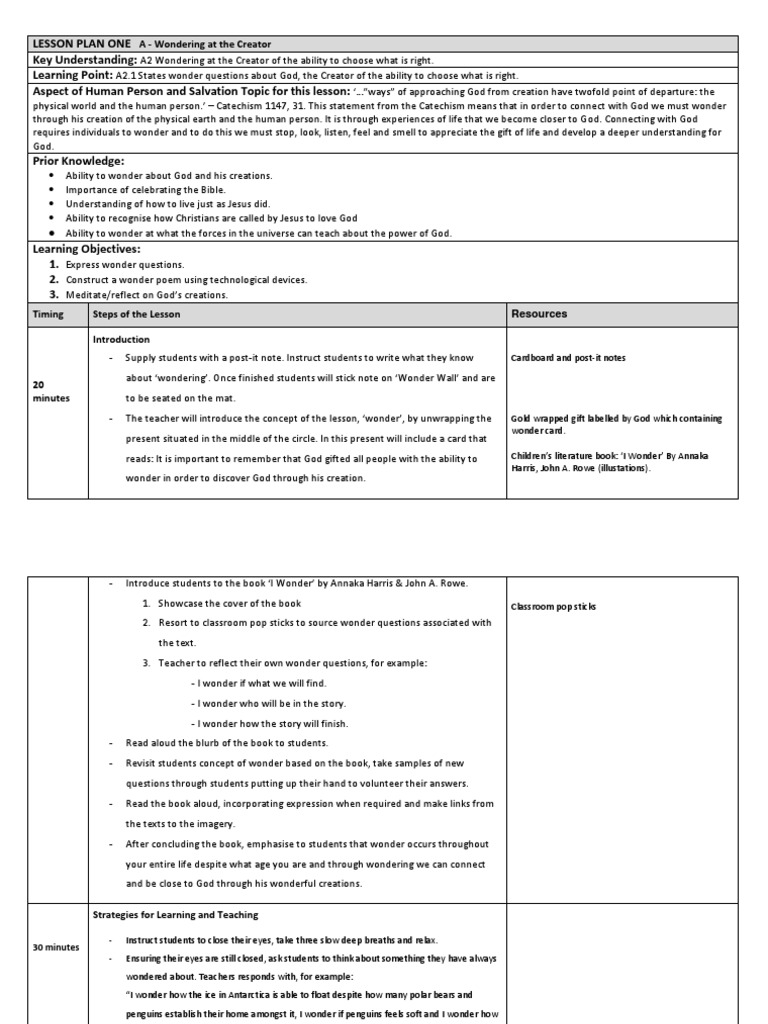 Lesson Plans Abc 1 Good | PDF | Educational Assessment | Educational ...