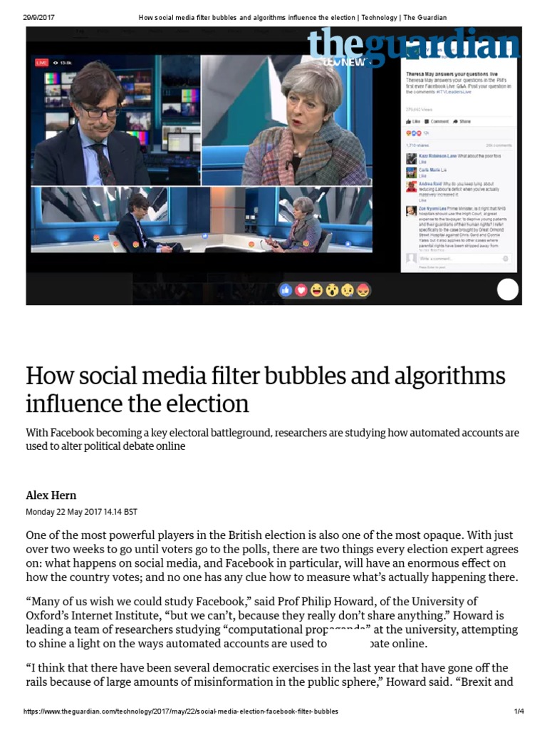 How Social Media Filter Bubbles and Algorithms Influence The Election ...
