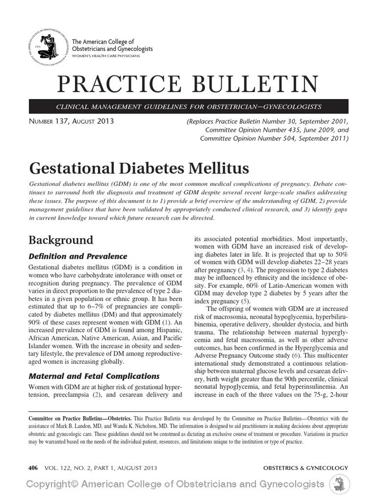 ACOG Practice Bulletin No137 PDF | PDF