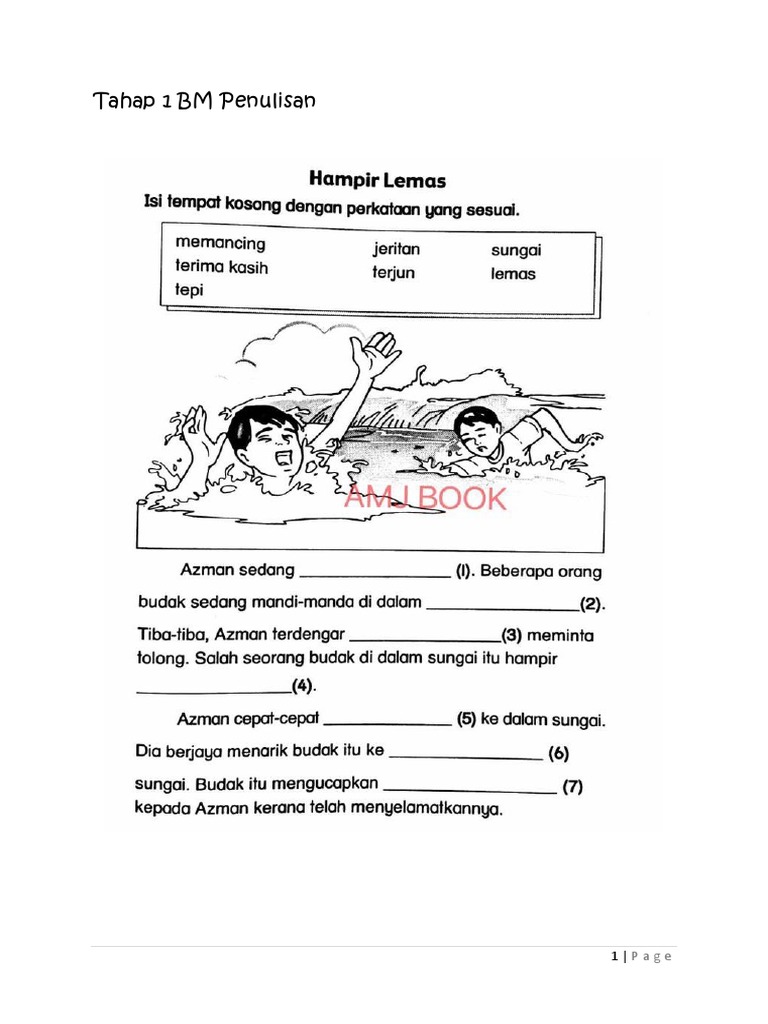Tahap 1 BM Penulisan - AMJ BOOK | PDF