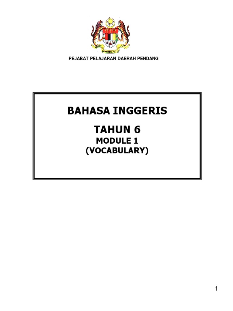 Year 6 Module 1 Vocabulary List | PDF