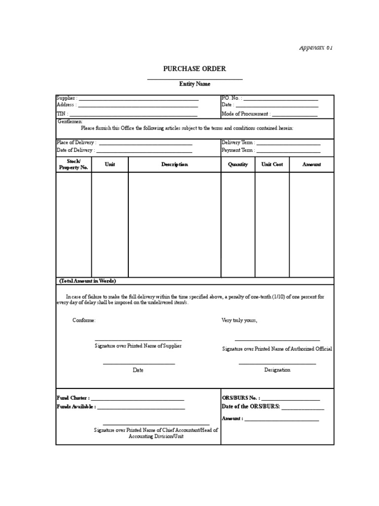 Appendix 61 - PO | PDF | Government | Business