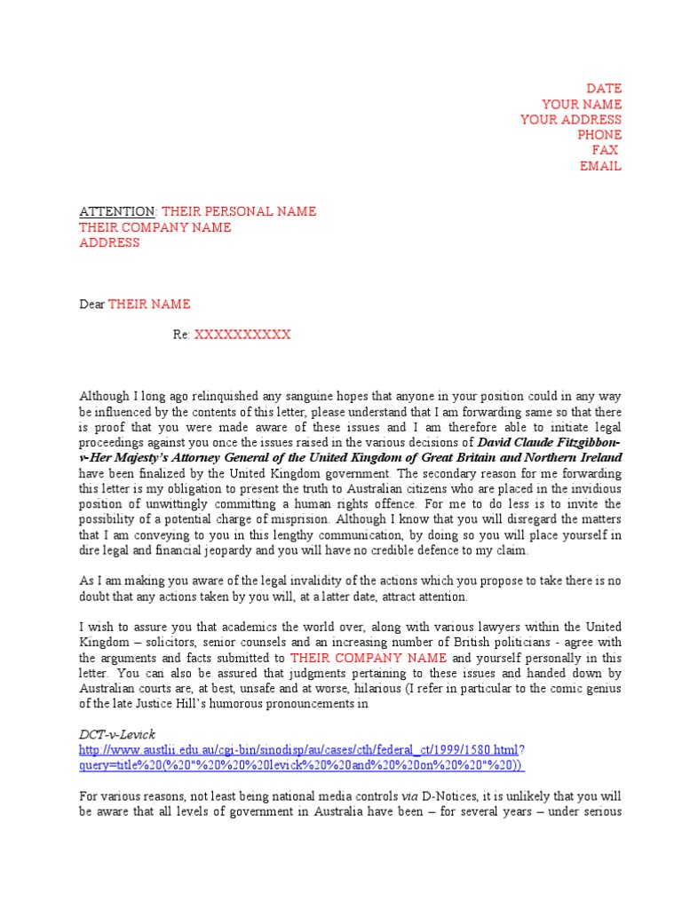 Generic Defence Document | PDF | Dominion | Royal Assent