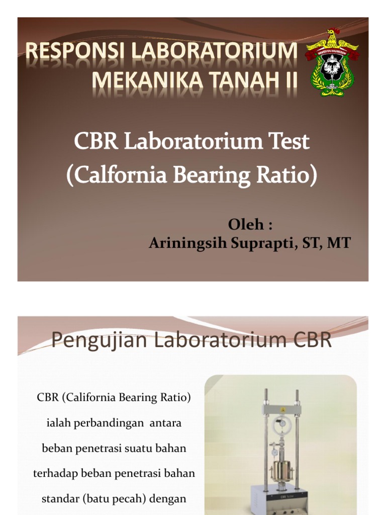 Pengujian Laboratorium CBR Tanah | PDF