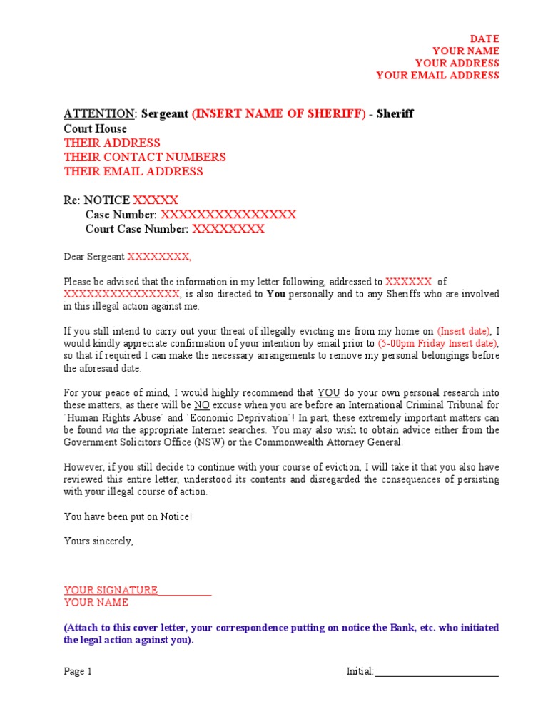 Sheriff Cover Letter | PDF