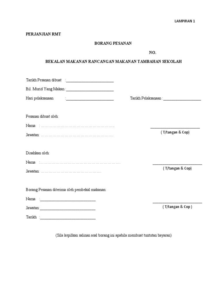 Borang Pesanan C6 | PDF