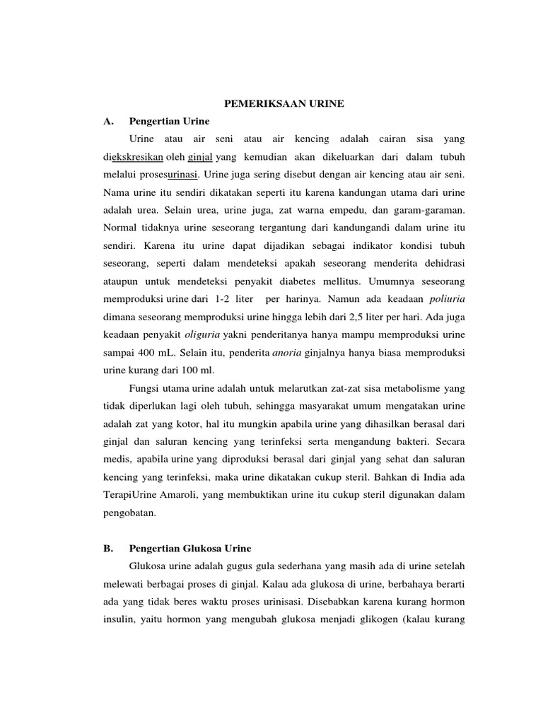 Pemeriksaan Reduksi Urine pada Ibu Hamil | PDF