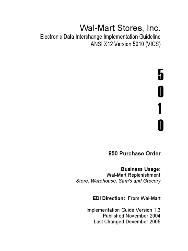 850 Purchase Order 5010 | PDF | Electronic Data Interchange | Invoice