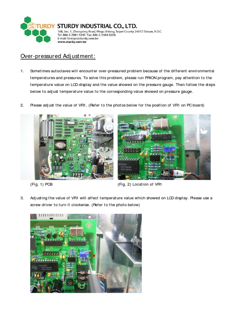 Sturdy Sa-230ma 260ma Adjustment | PDF