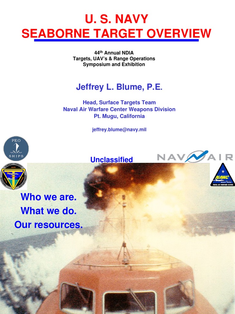 U. S. Navy Seaborne Target Overview: Jeffrey L. Blume, P.E | PDF ...