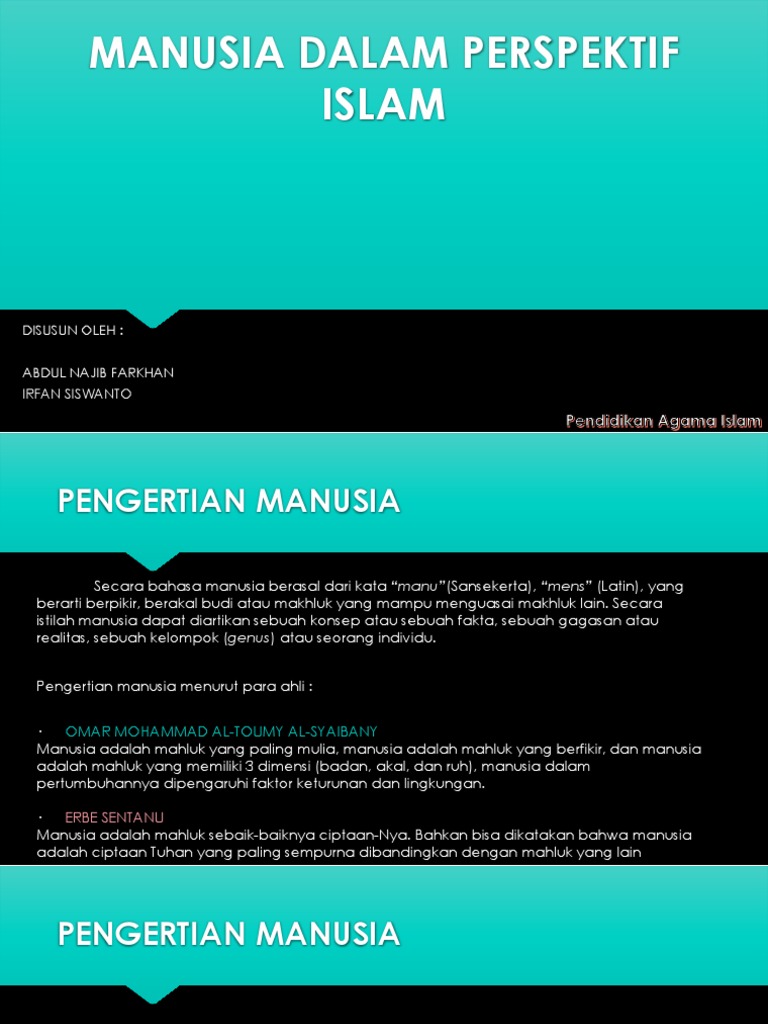 Manusia Dalam Perspektif Islam | PDF