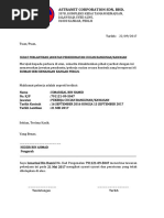 Contoh Surat Permohonan Caruman Lewat Bayar Perkeso (FCLB) | PDF