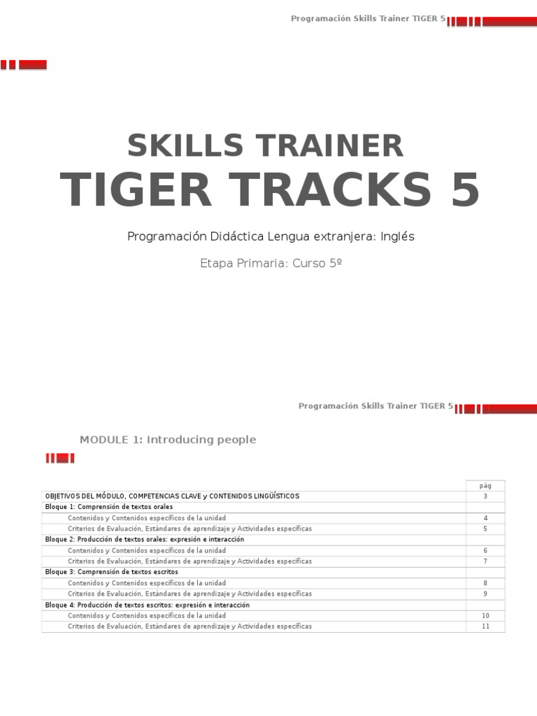 PPCCBB Lomce Tiger-Skills-Trainer-5 Castellano | PDF | Sociolingüística ...
