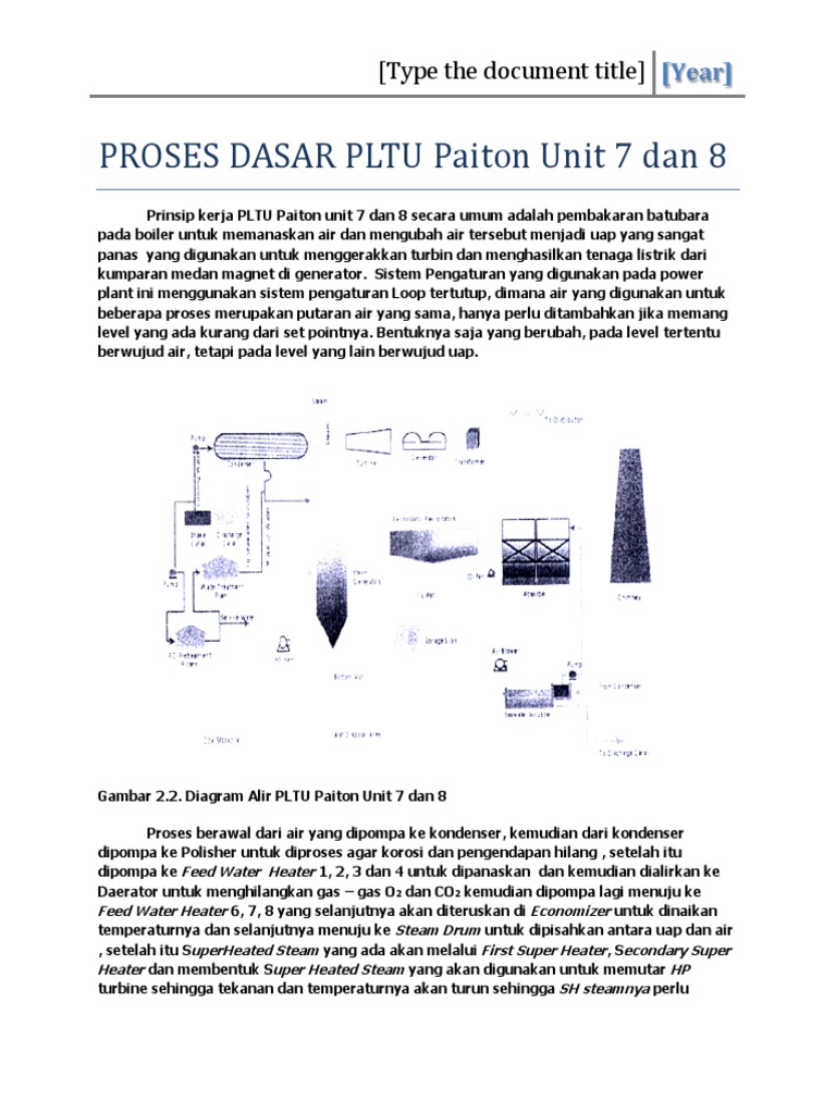Proses Dasar Pltu Paiton Unit 7 Dan 8 | PDF