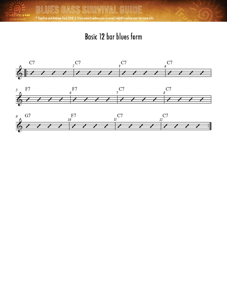 Basic 12 Bar Blues Progression | PDF