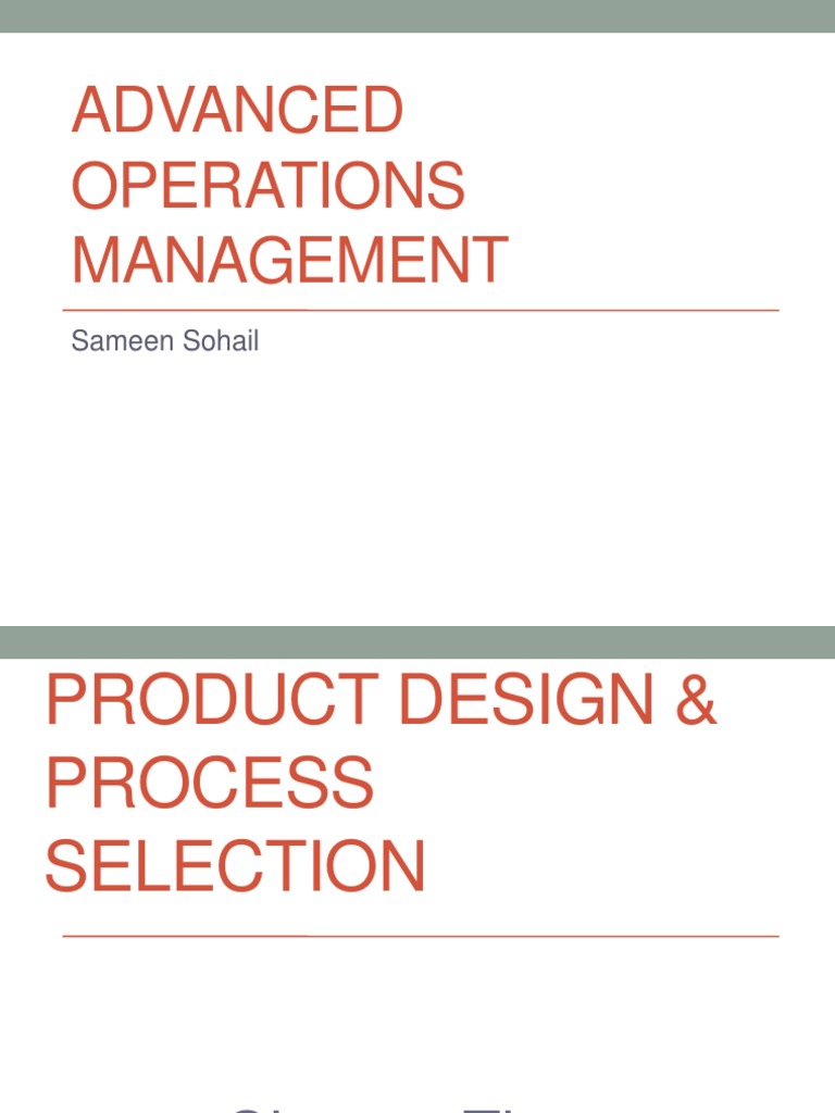 Advanced Operations Management CHP 3 | PDF | Business Economics ...