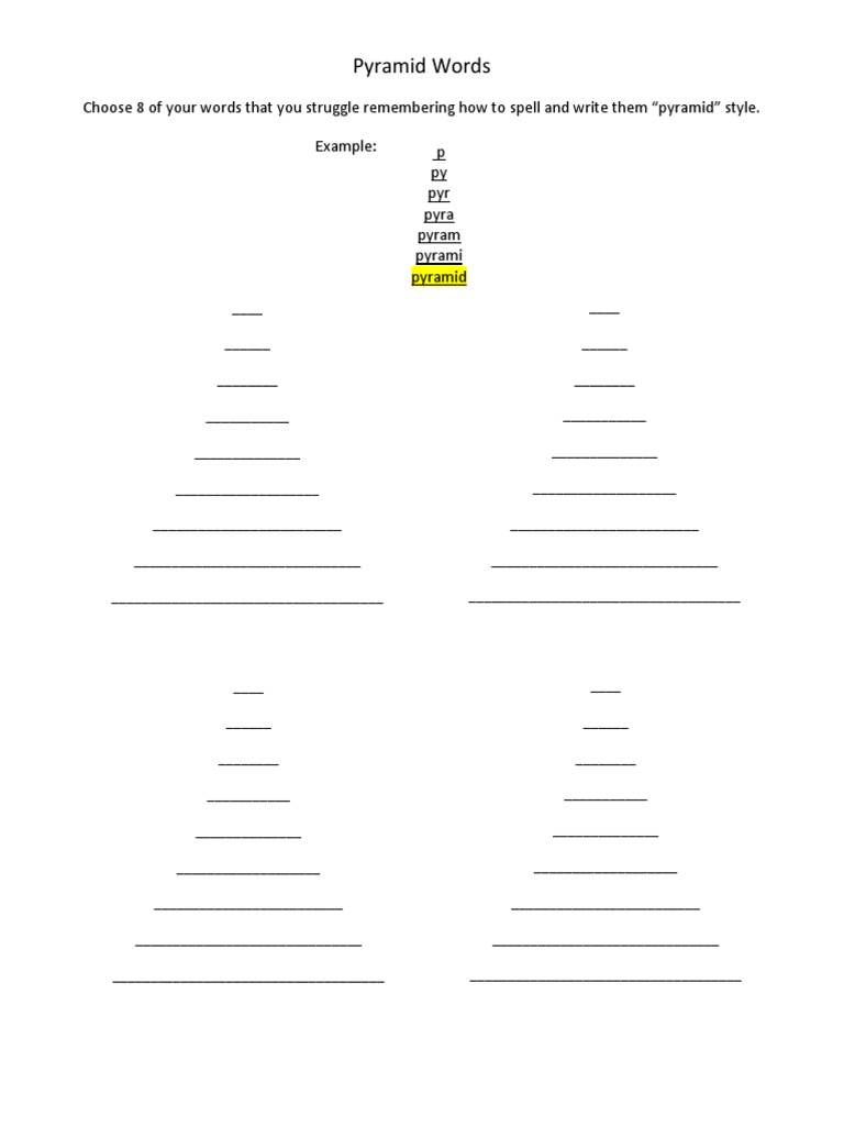 Pyramid Words 1 | PDF | Monuments And Memorials | Archaeology Of Structures