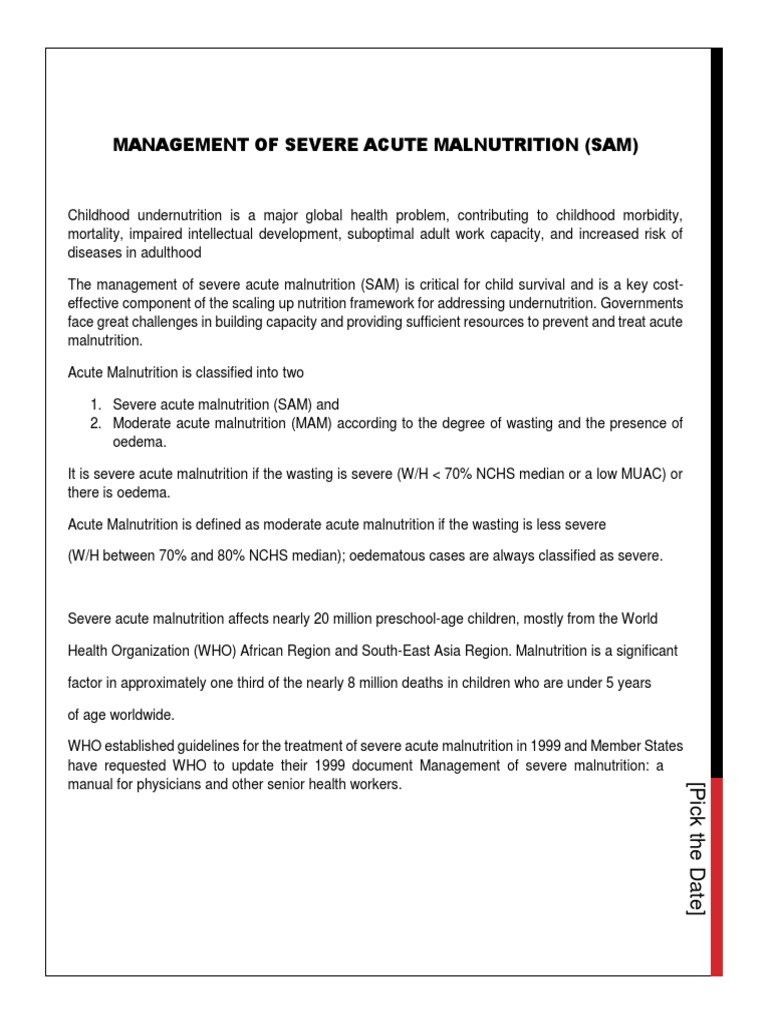 Severe Acute Malnutrition | Malnutrition | Patient