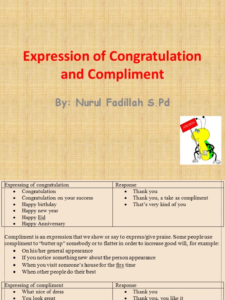 Expressions of Congratulations and Compliments | PDF | Self-Improvement ...