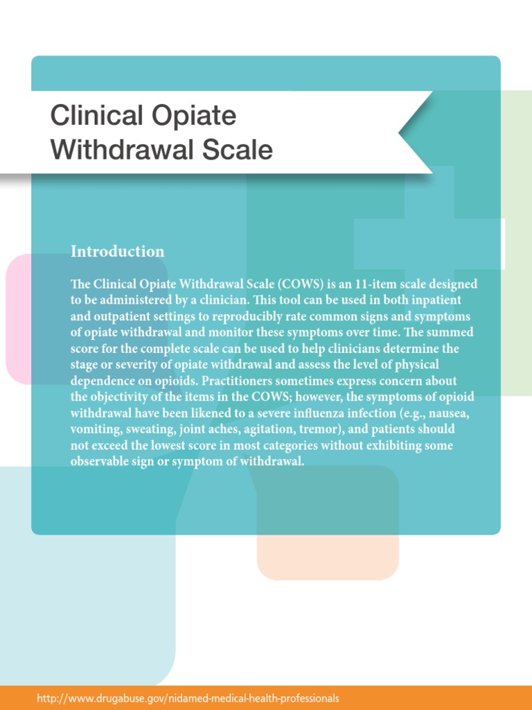 Clinical Opiate Withdrawal Scale (COWS) | PDF | Opioid Use Disorder ...