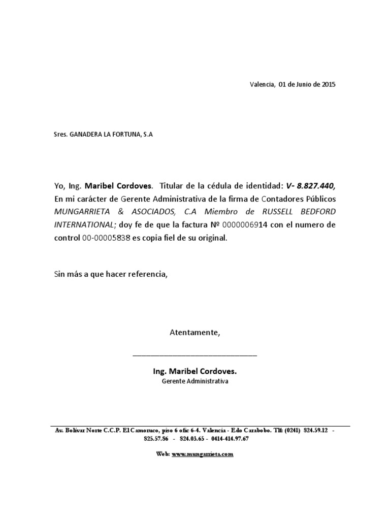 Carta Copia Fiel | Plantas