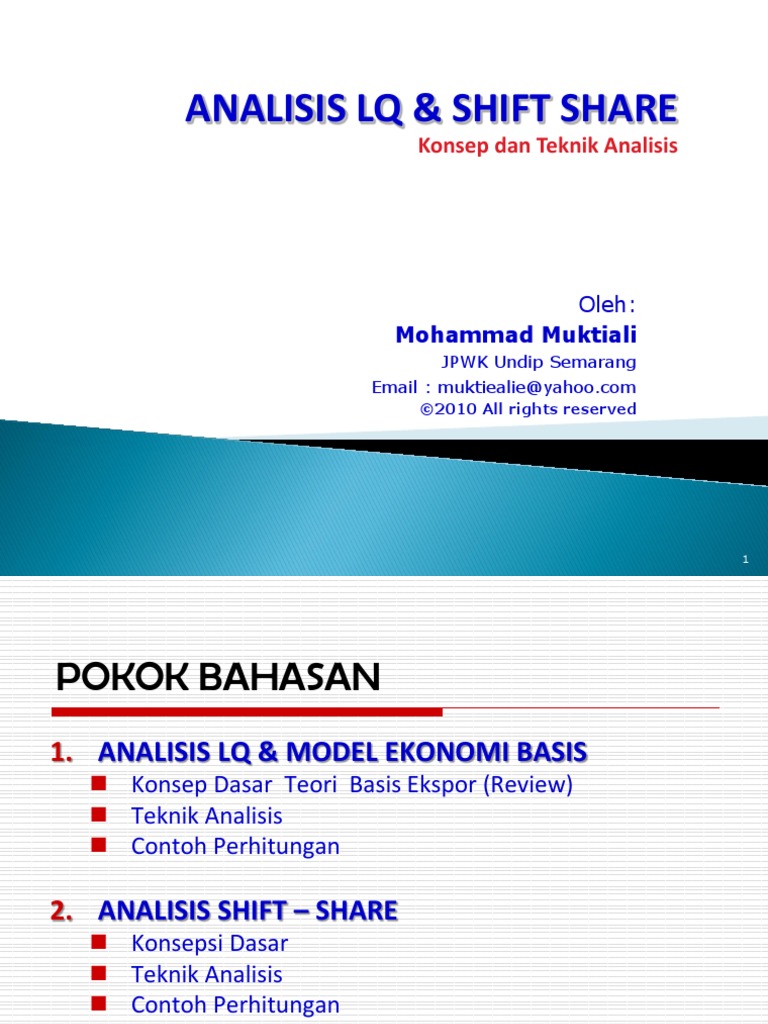 Analisis LQ Dan Shift-Share | PDF