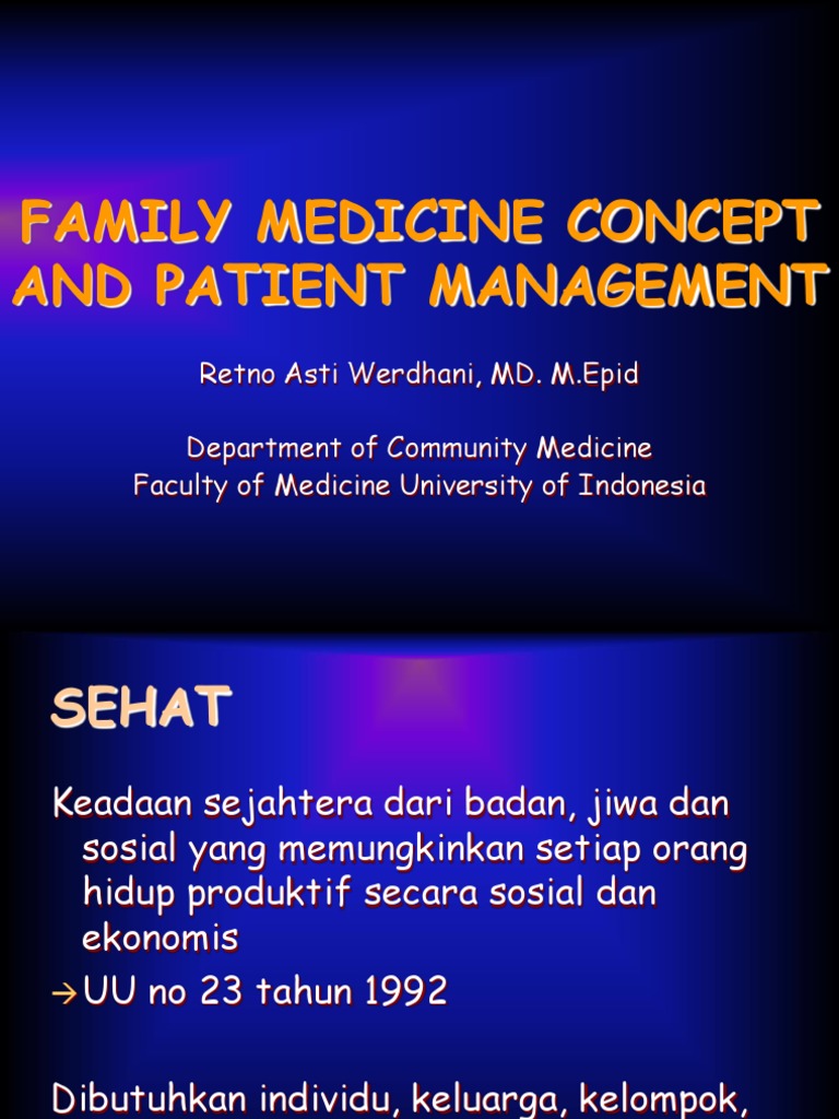 Family Medicine Concept and Patient Management | PDF | Family Medicine ...