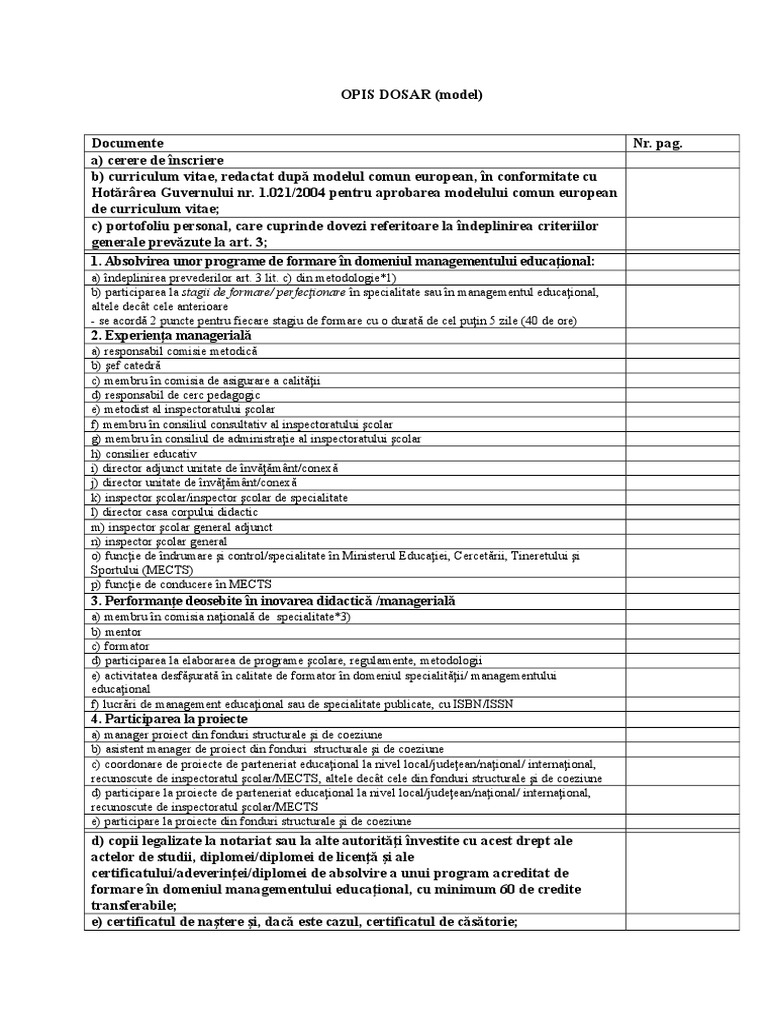 Opis Dosar Corp Experti-1 | PDF