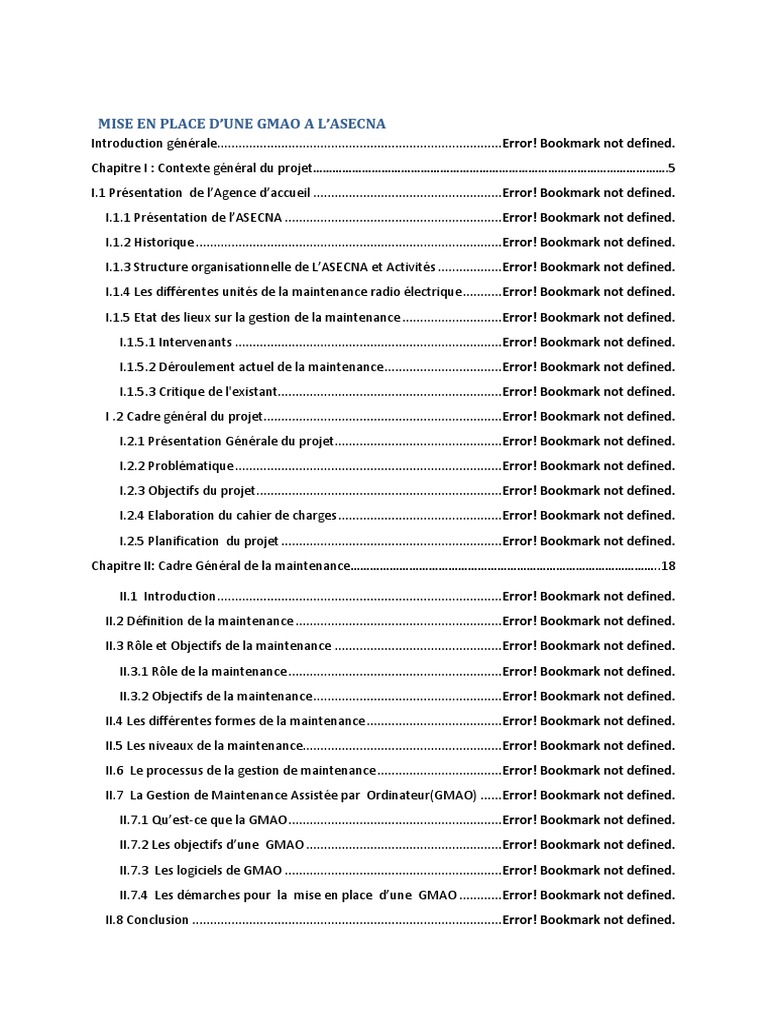Plan Memoire Gmao | PDF | Cas d'utilisation | Ingénierie des systèmes