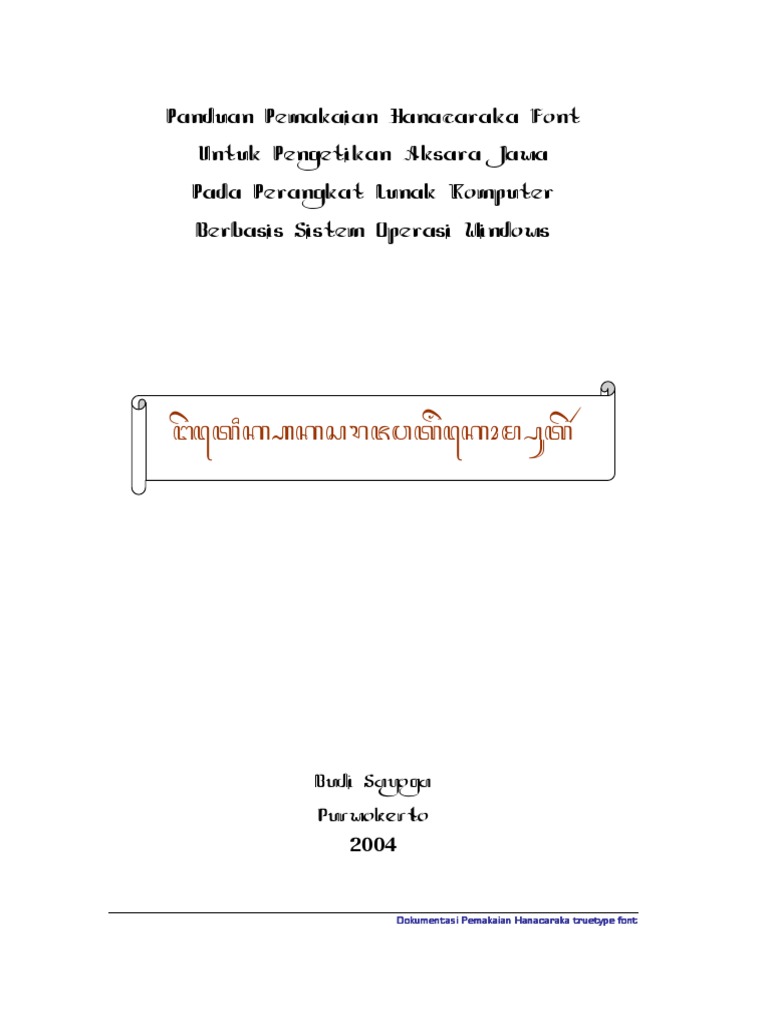 Huruf Jawa Honocoroko PDF | PDF