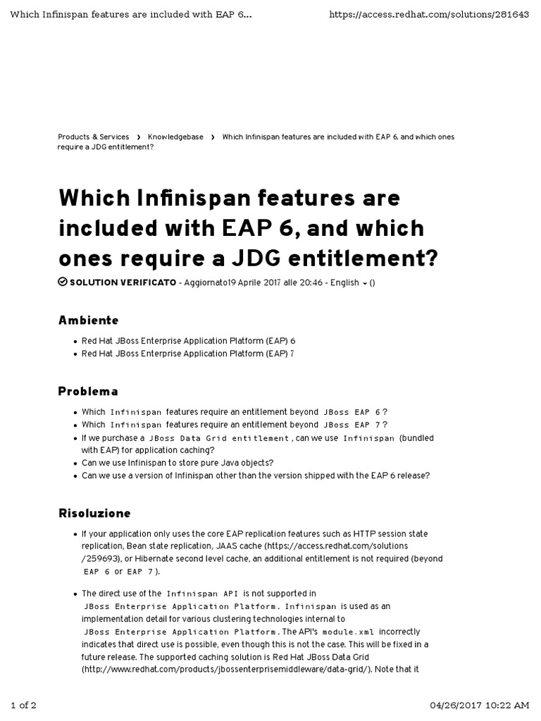 Jboss Eap Infinispan | PDF | Red Hat | Software Architecture