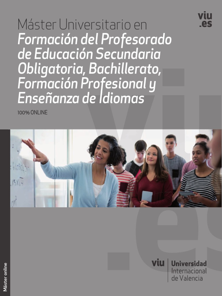 Máster Online en Formación del Profesorado | PDF | Educación Secundaria ...