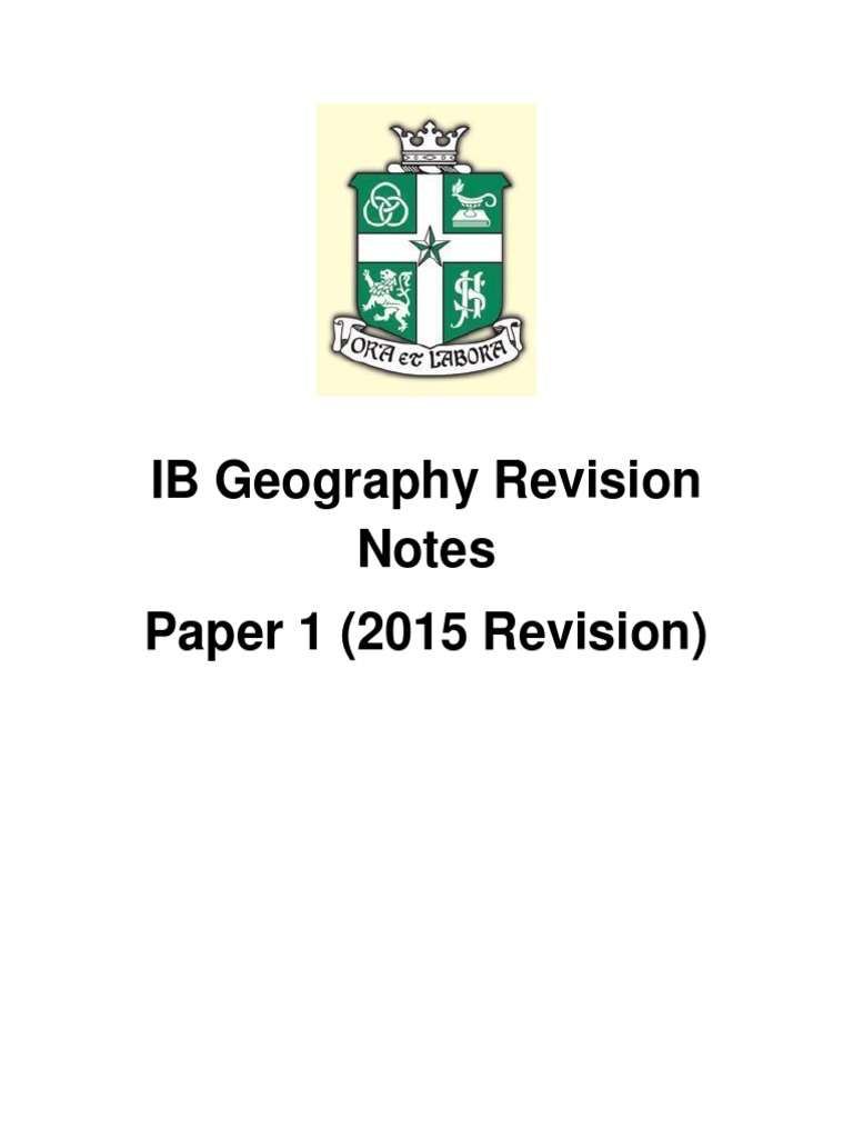 IB Geography Revision Notes Paper 1 (2015 Revision) | PDF | Birth Rate ...