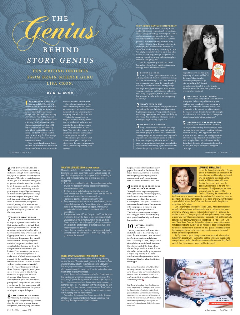 Story Genius From The Writer Magazine | PDF | Plot (Narrative) | Leisure