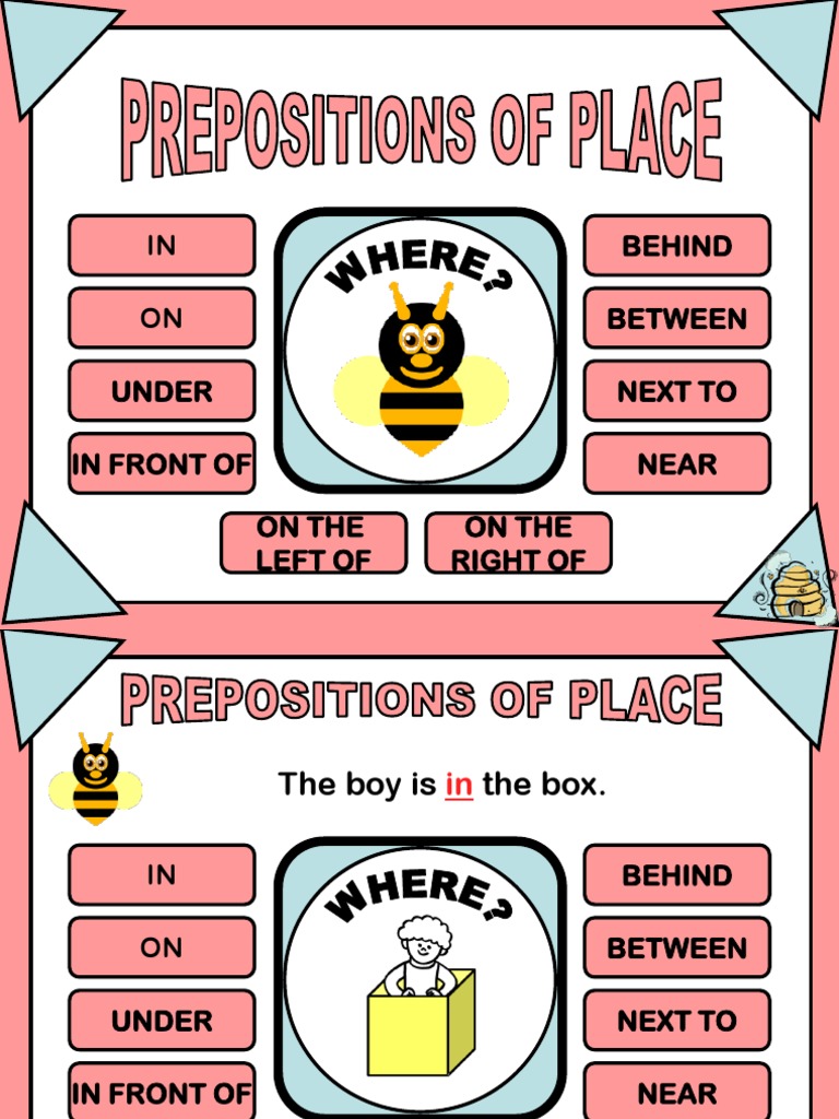 Prepositions of Place Game | PDF | Linguistic Morphology | Syntax