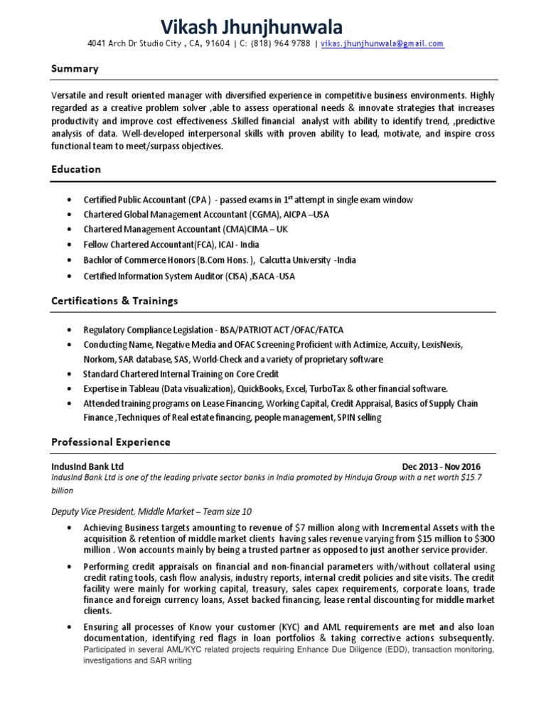 Vikas CV | Download Free PDF | Banks | Audit