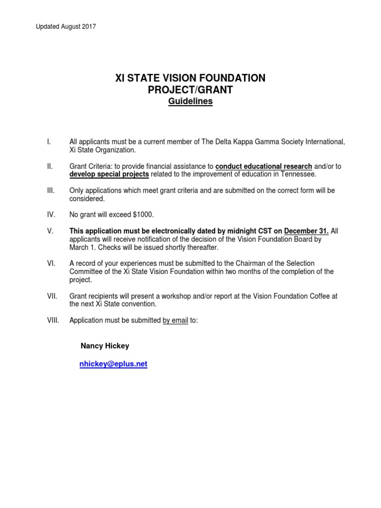 Vision FDTN Guidelines 2017 2 | PDF | Finance & Money Management