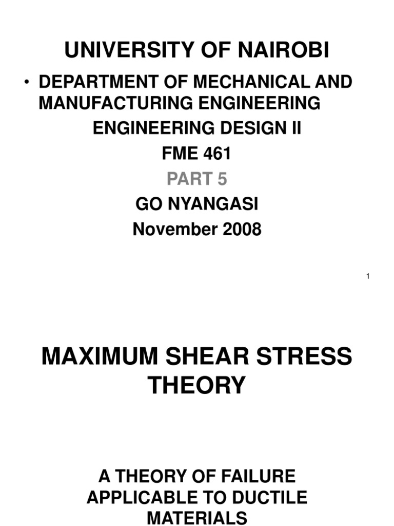 Maximum Shear Stress Theory Explained | PDF | Strength Of Materials ...