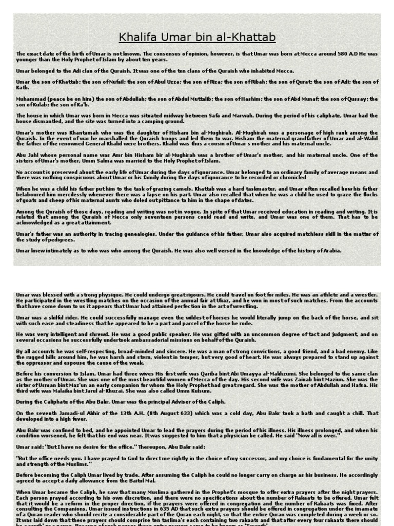Khalifa Umar Bin Al Khattab Pdf Umar Mosque