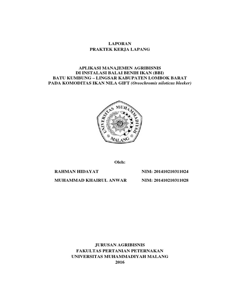Laporan Akhir PKL | PDF
