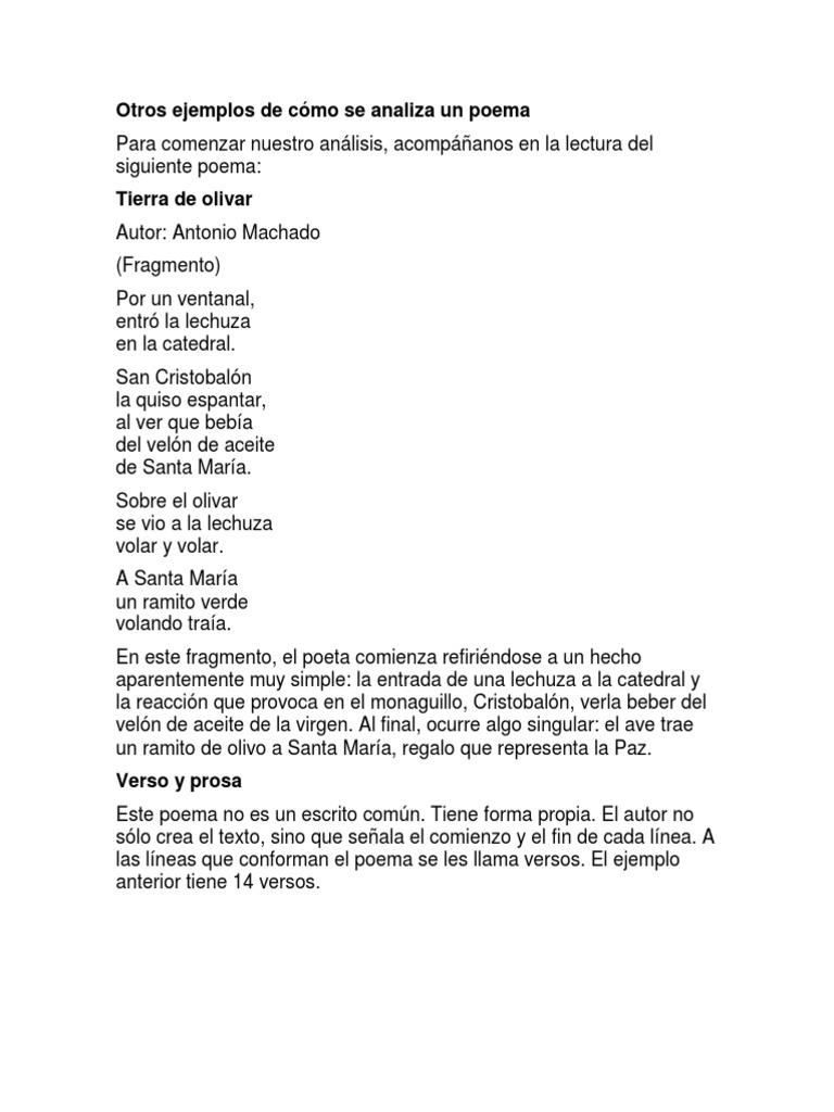 Analizar Un Poema | PDF | Rima | Poesía