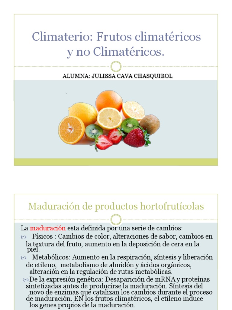 Climaterio Frutos Climatericos | PDF | Fruta | Metabolismo