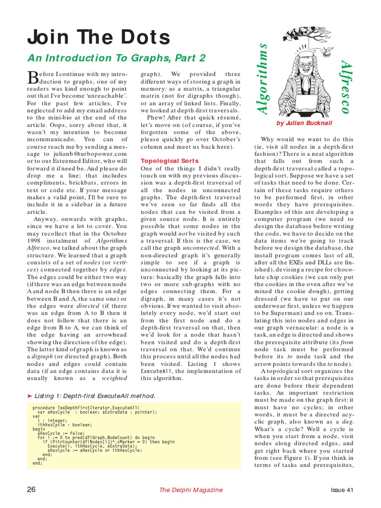 Topological Sort In Delphi Pdf Theoretical Computer Science Algorithms And Data Structures 5801