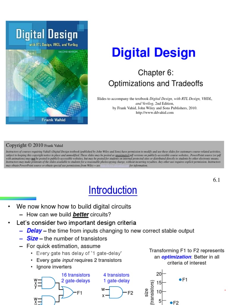 Vahid - Digital Design - ch06 | PDF | Logic Synthesis | Logic