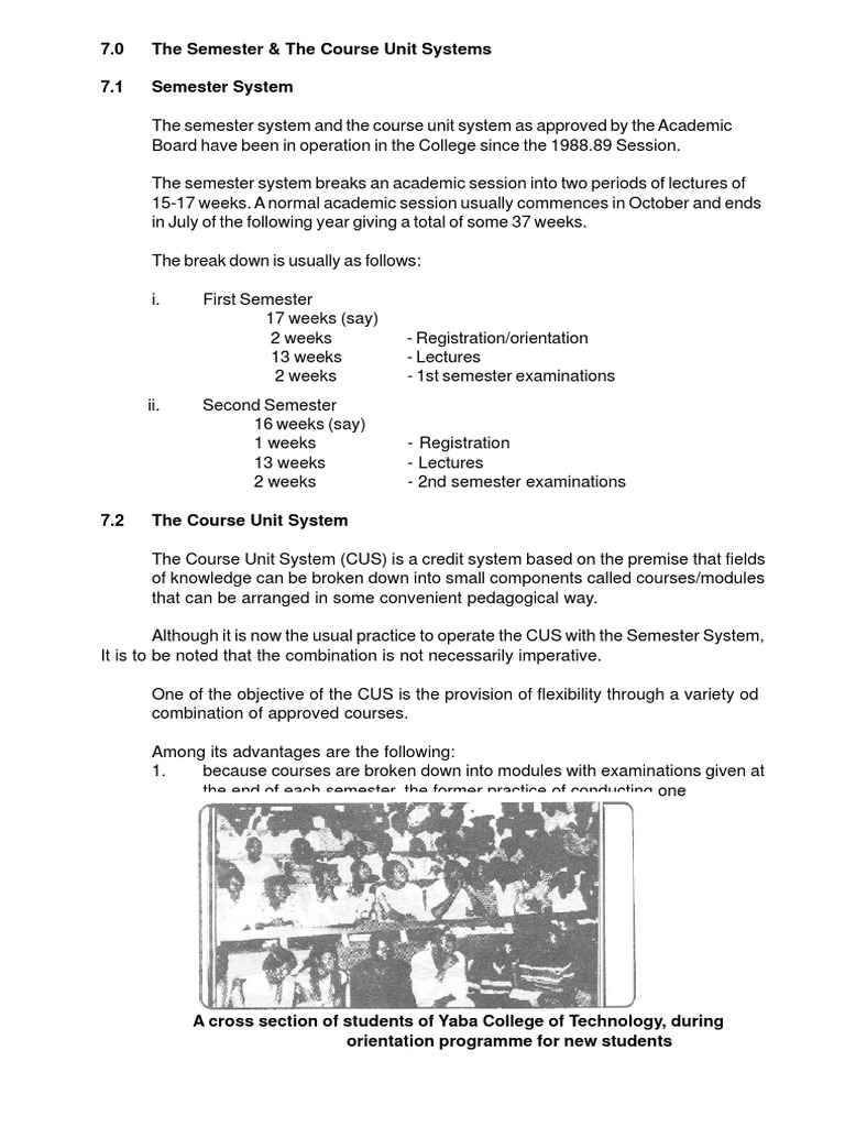 Understanding Course Units and Semesters | PDF | Academic Term | Students