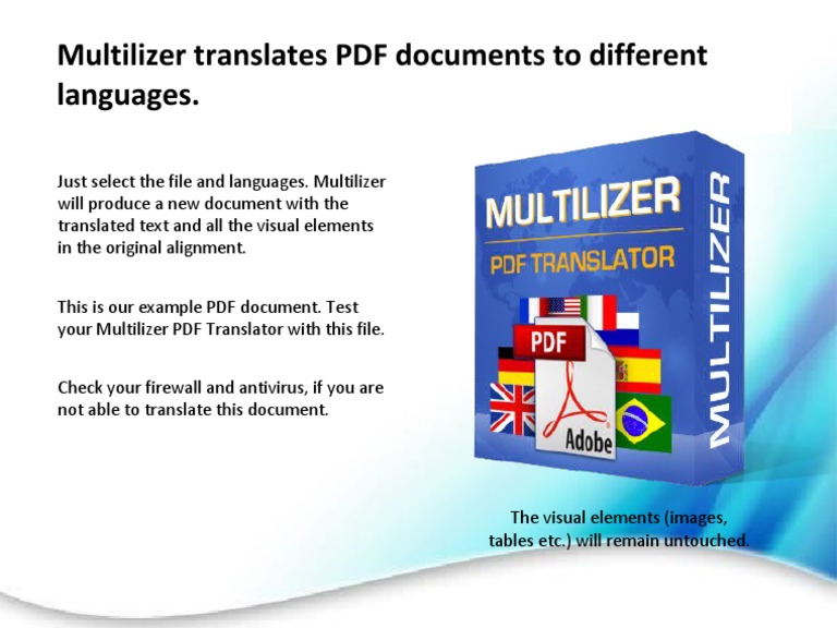 Multilizer Translates PDF Documents To Different Languages | PDF ...