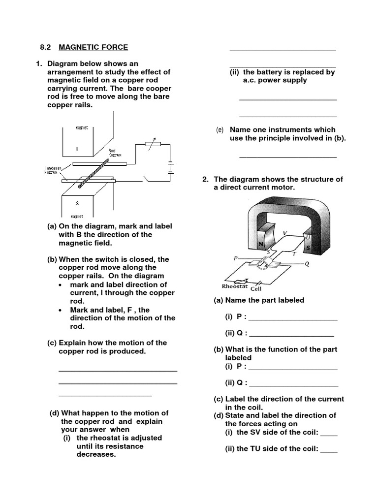 Force of Magnetic Field Structure | PDF | Magnetic Field | Force